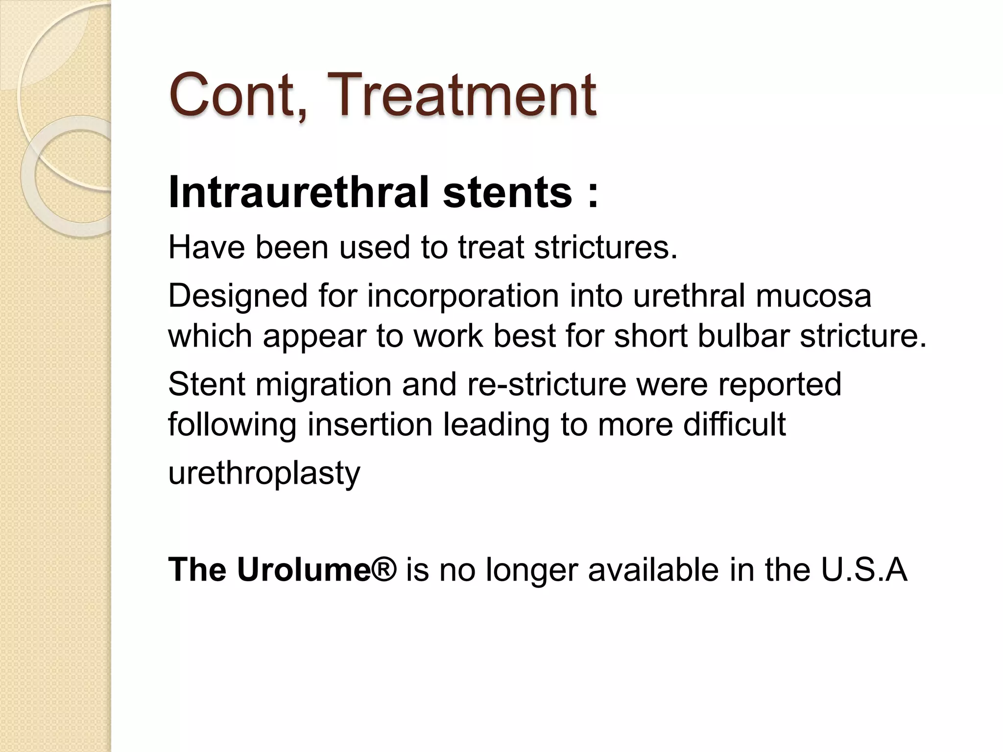 Management of anterior urethral stricture by AUA 2014 | PPTX