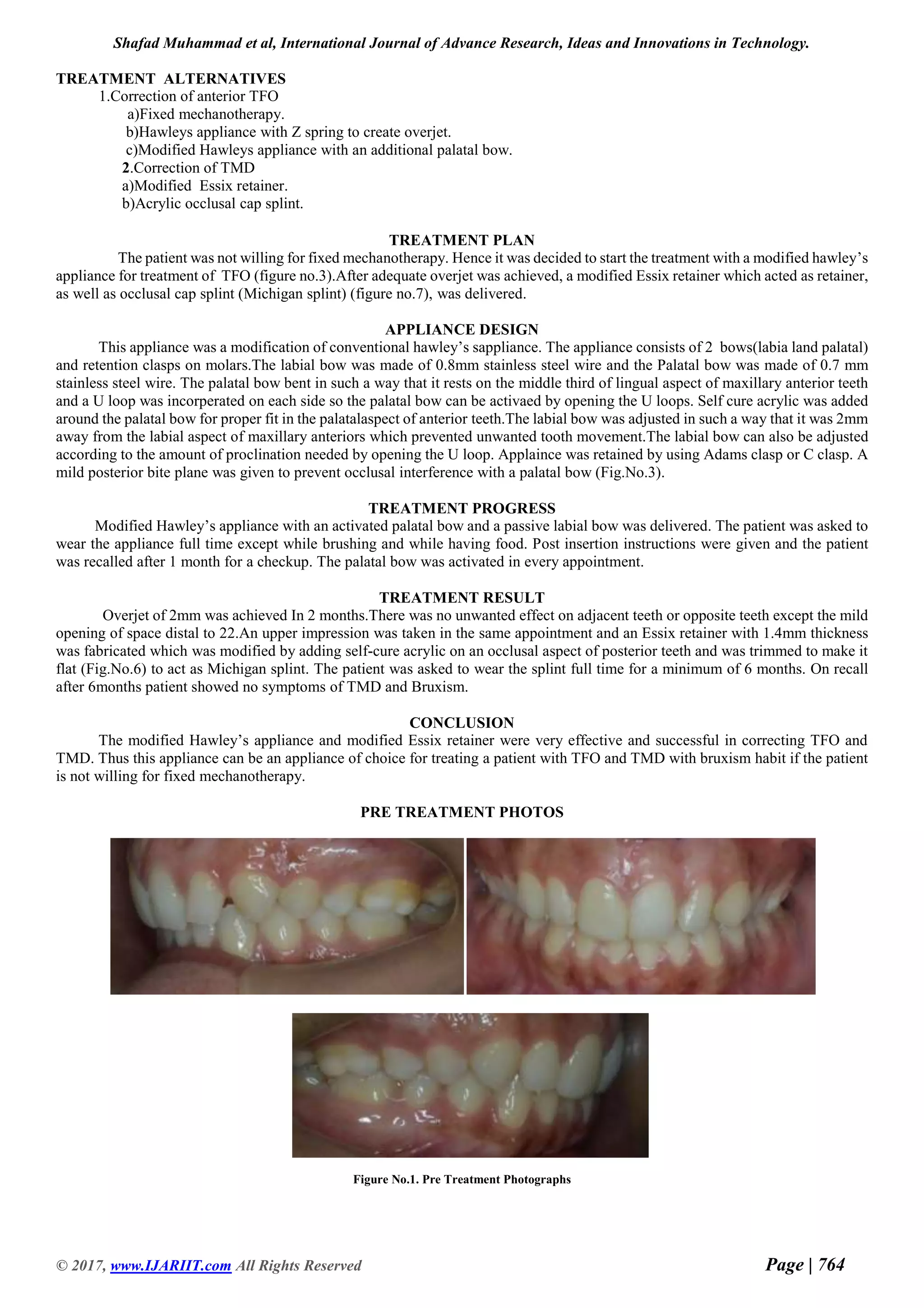 Management of a patient with temporomandibular disorder and trauma from ...