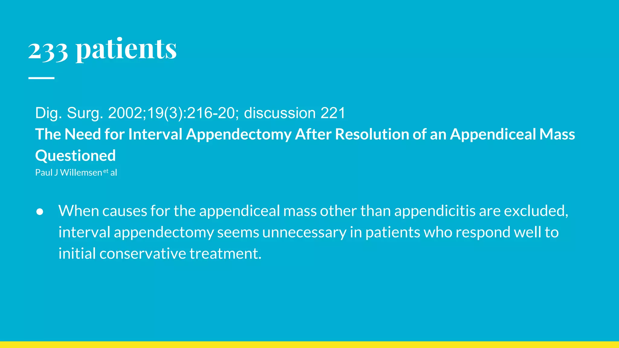 Management of Appendicular Lump | PPTX