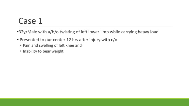 Management of articular fracture - case presentation | PPT