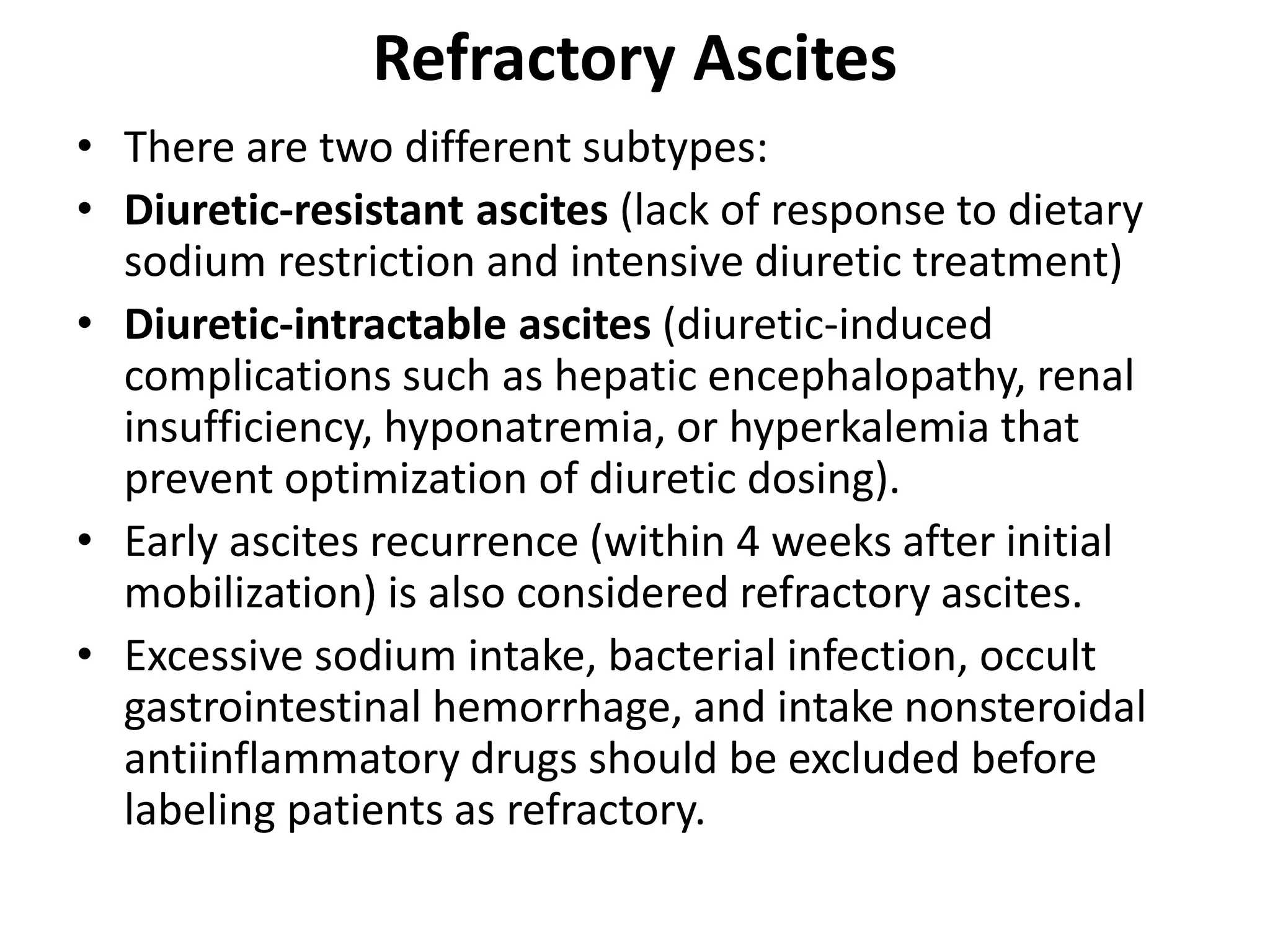 Management of ascites | PPTX