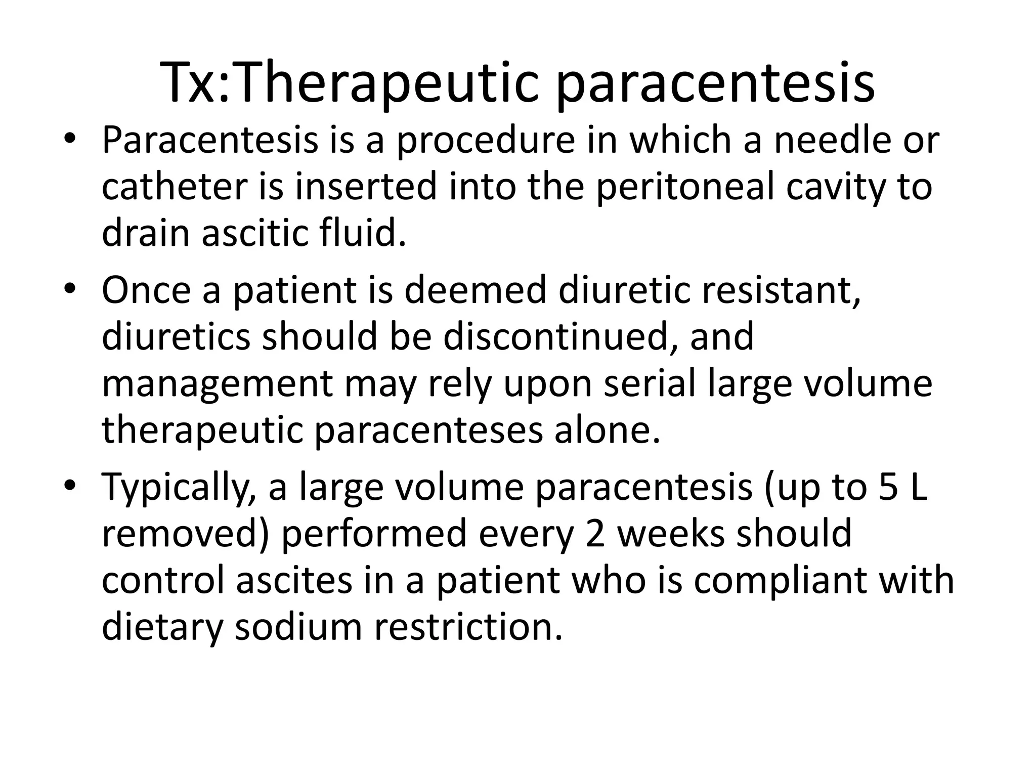 Management of ascites | PPTX