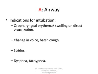 Management of a severely burnt patient by Dr. Sunil Keswani, National ...