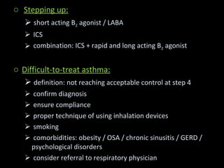 Management of asthma seminar | PPT