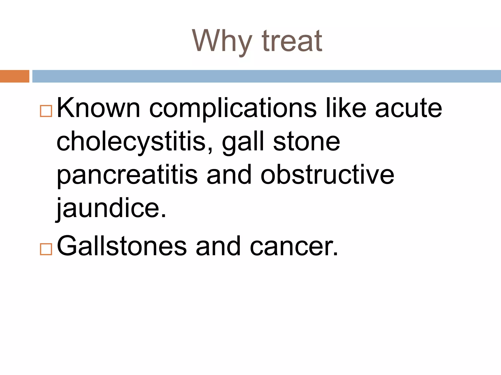 Management of asymptomatic gall stones and polyps final | PPTX