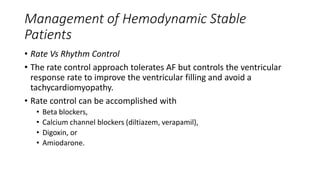 Management of atrial fibrillation in critically ill patients | PPTX