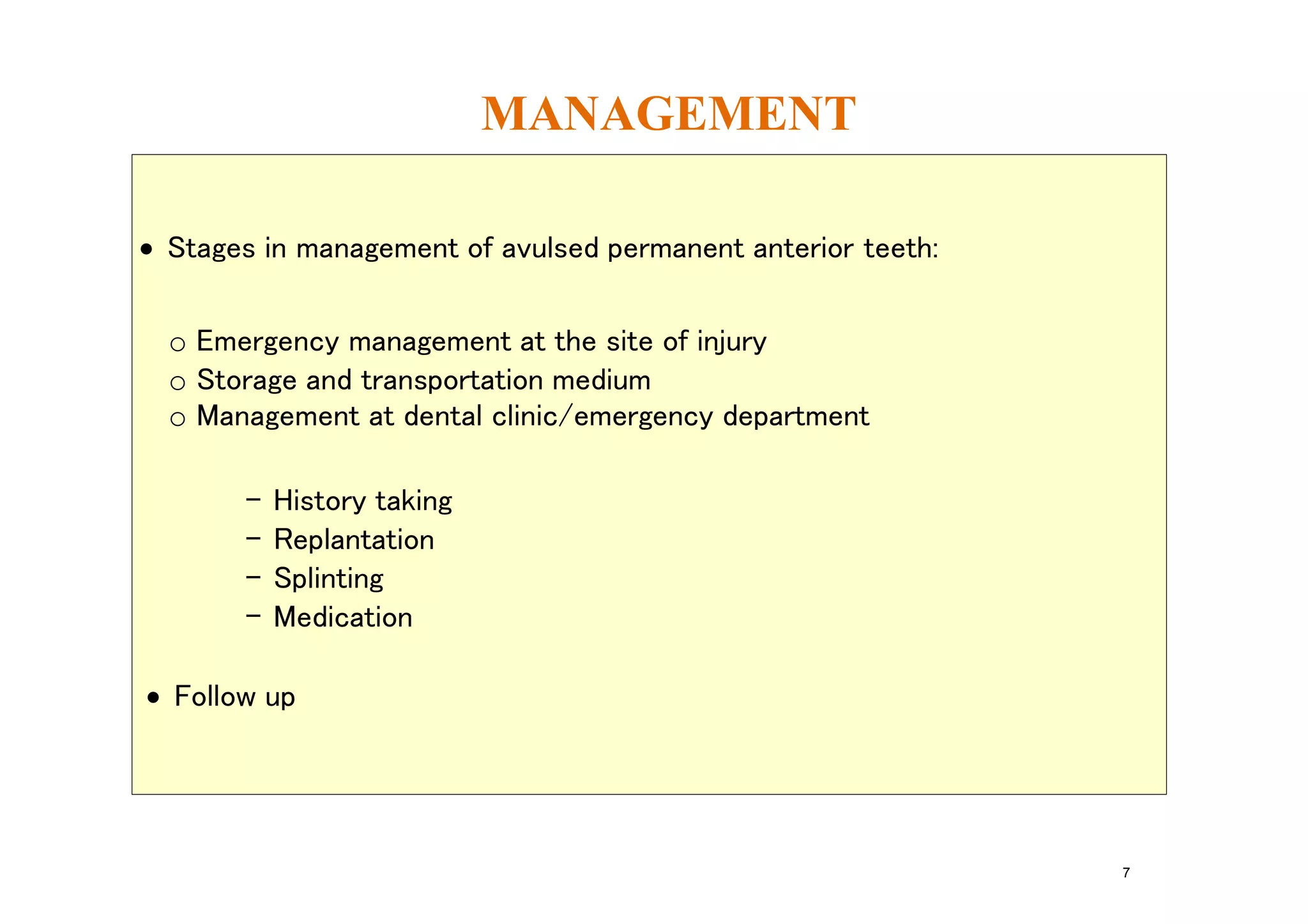 MANAGEMENT OF AVULSED TEETH-converted.pptx