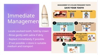 MANAGEMENT OF AVULSION in cons and endodontics | PPTX