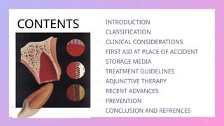 MANAGEMENT OF AVULSION in cons and endodontics | PPTX