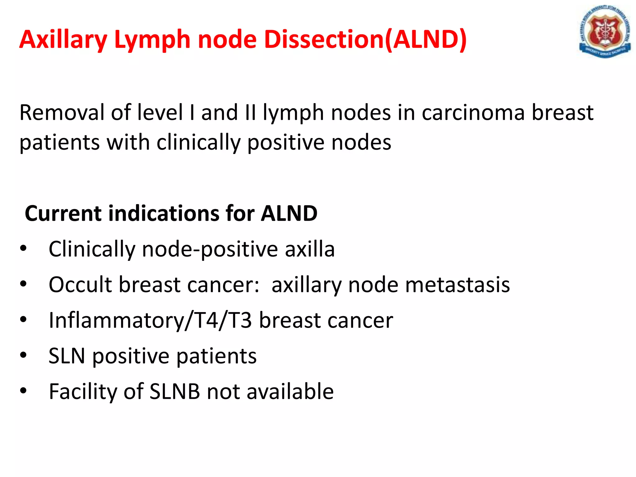Management of axilla in breast cancer : Recent updates | PPTX