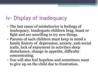 Management of behavior problems in children | PPTX