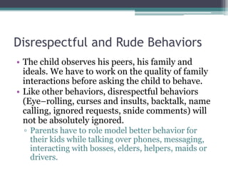 Management of behavior problems in children | PPTX