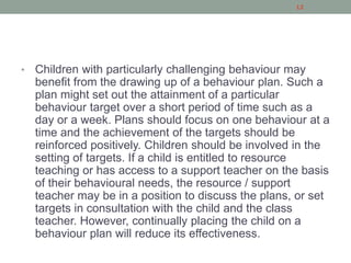 Management of behaviour | PPTX