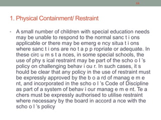 Management of behaviour | PPTX