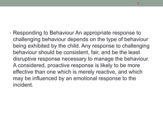 Management of behaviour | PPTX