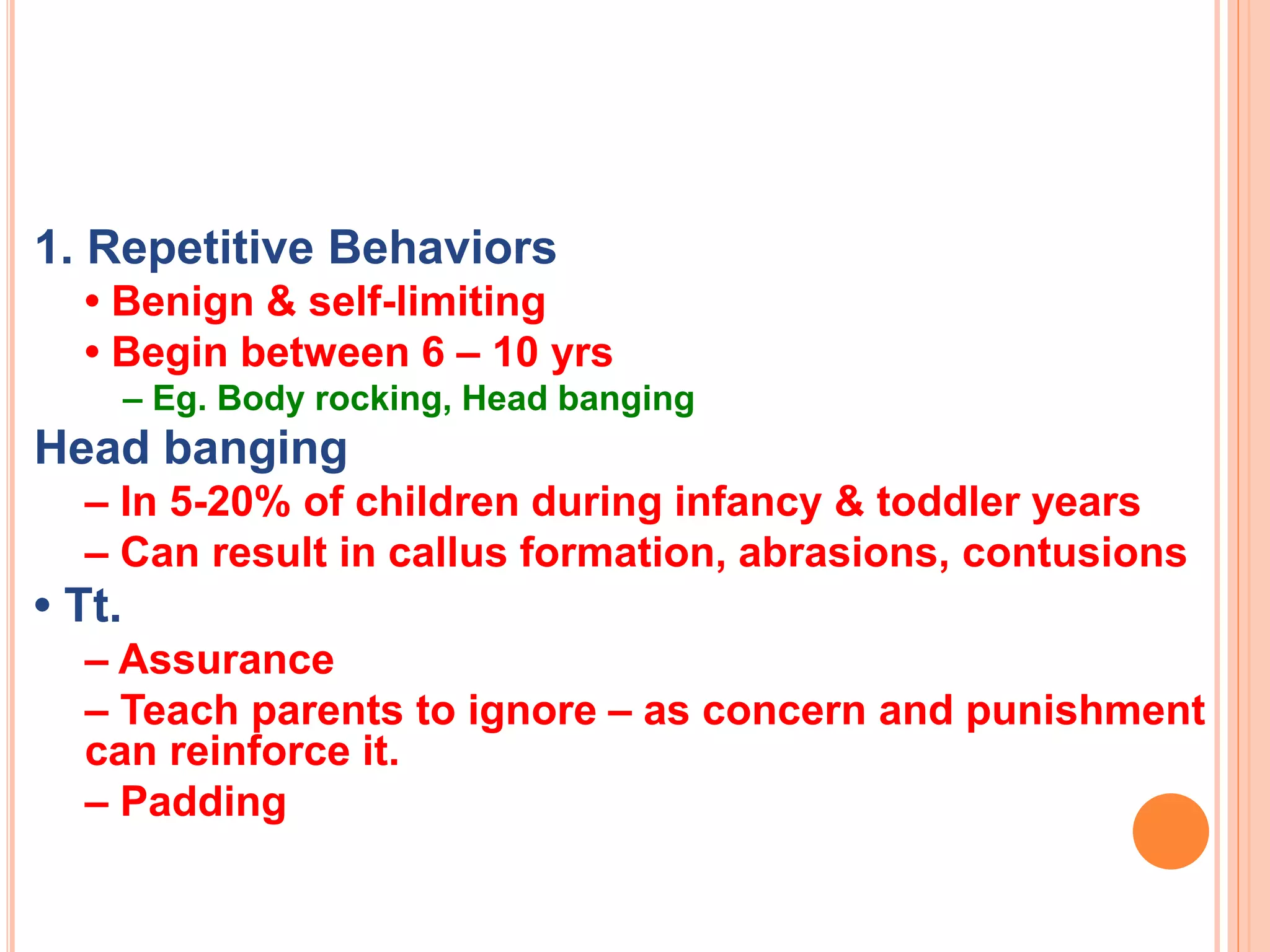 Management of behavioural disoder of children | PPTX