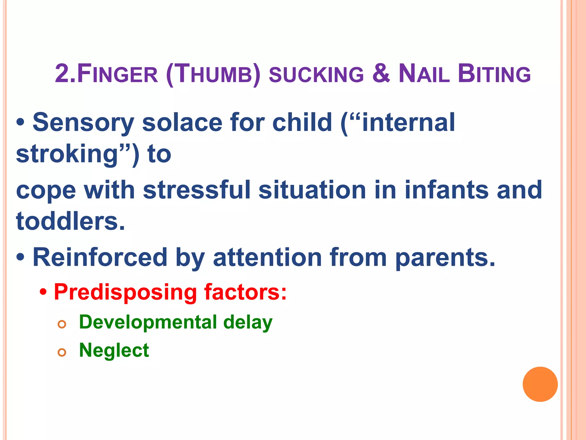 Management of behavioural disoder of children | PPTX