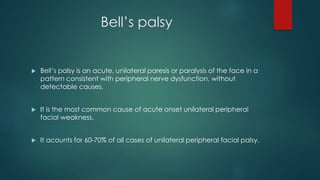 Management of bells palsy | PPTX