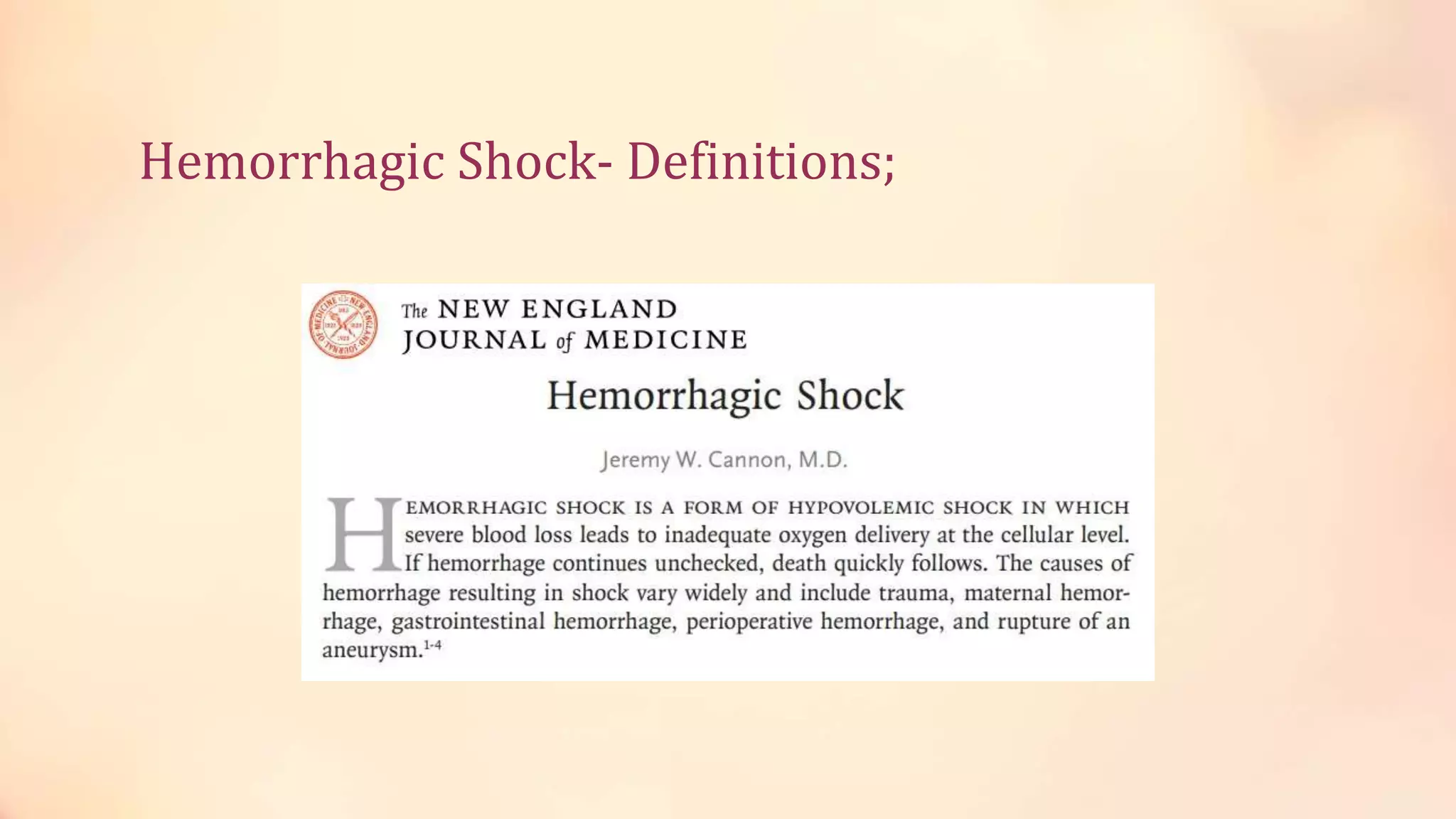 Management of bleeding in trauma | PPTX