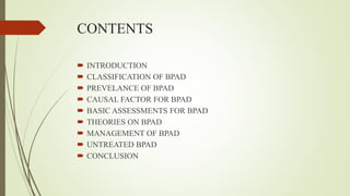 MANAGEMENT OF BIPOLAR AFFECTIVE DISORDER pptx | PPTX