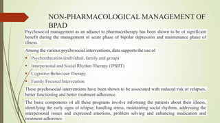 MANAGEMENT OF BIPOLAR AFFECTIVE DISORDER pptx | PPTX