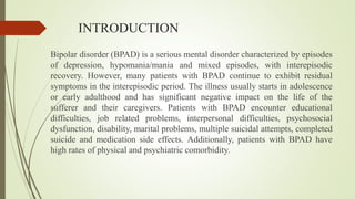 MANAGEMENT OF BIPOLAR AFFECTIVE DISORDER pptx | PPTX