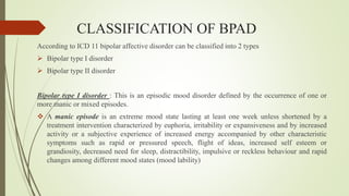 MANAGEMENT OF BIPOLAR AFFECTIVE DISORDER pptx | PPTX
