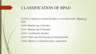 MANAGEMENT OF BIPOLAR AFFECTIVE DISORDER pptx | PPTX