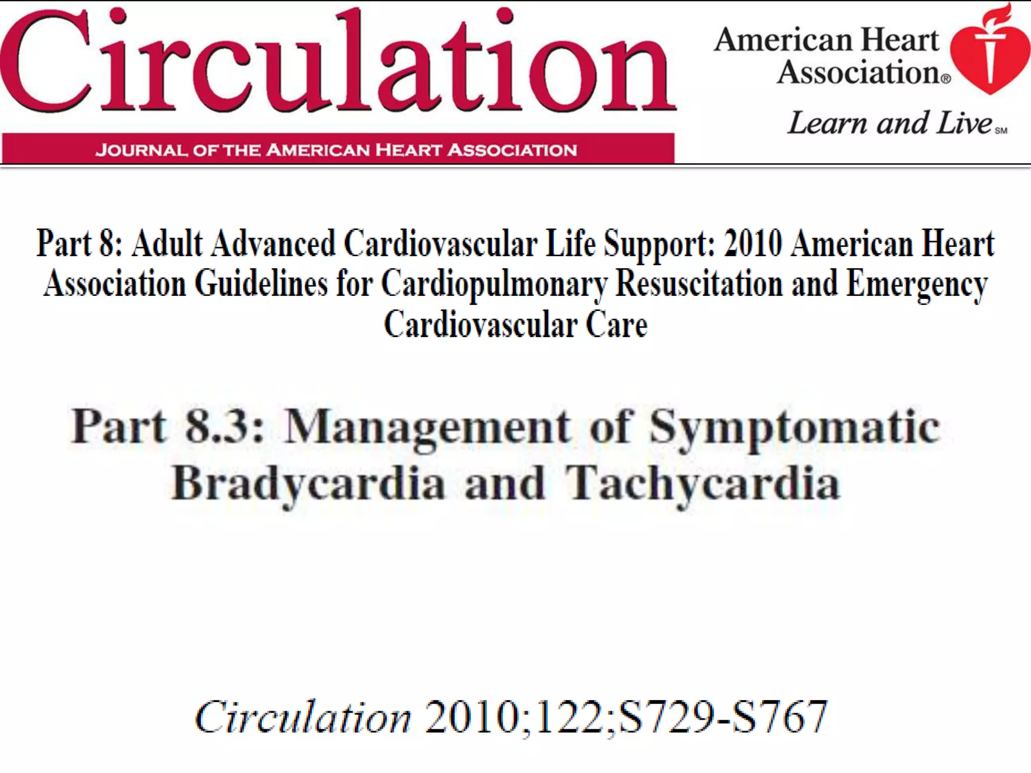 Management of bradycardia | PPT