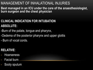 Management of burn injuries | PPTX
