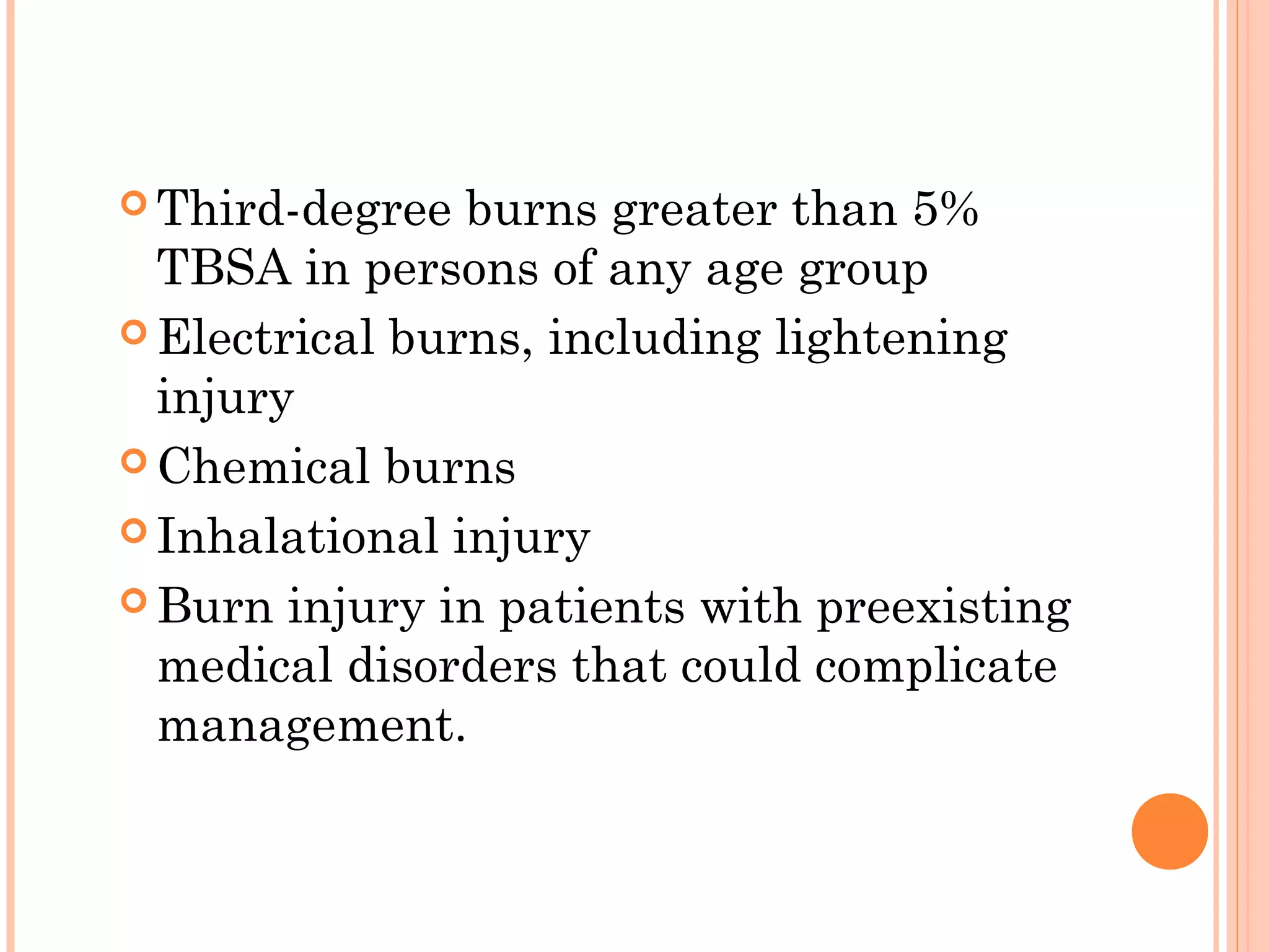 Management of burn in pediatric patients | PPT | First Aid | Injuries