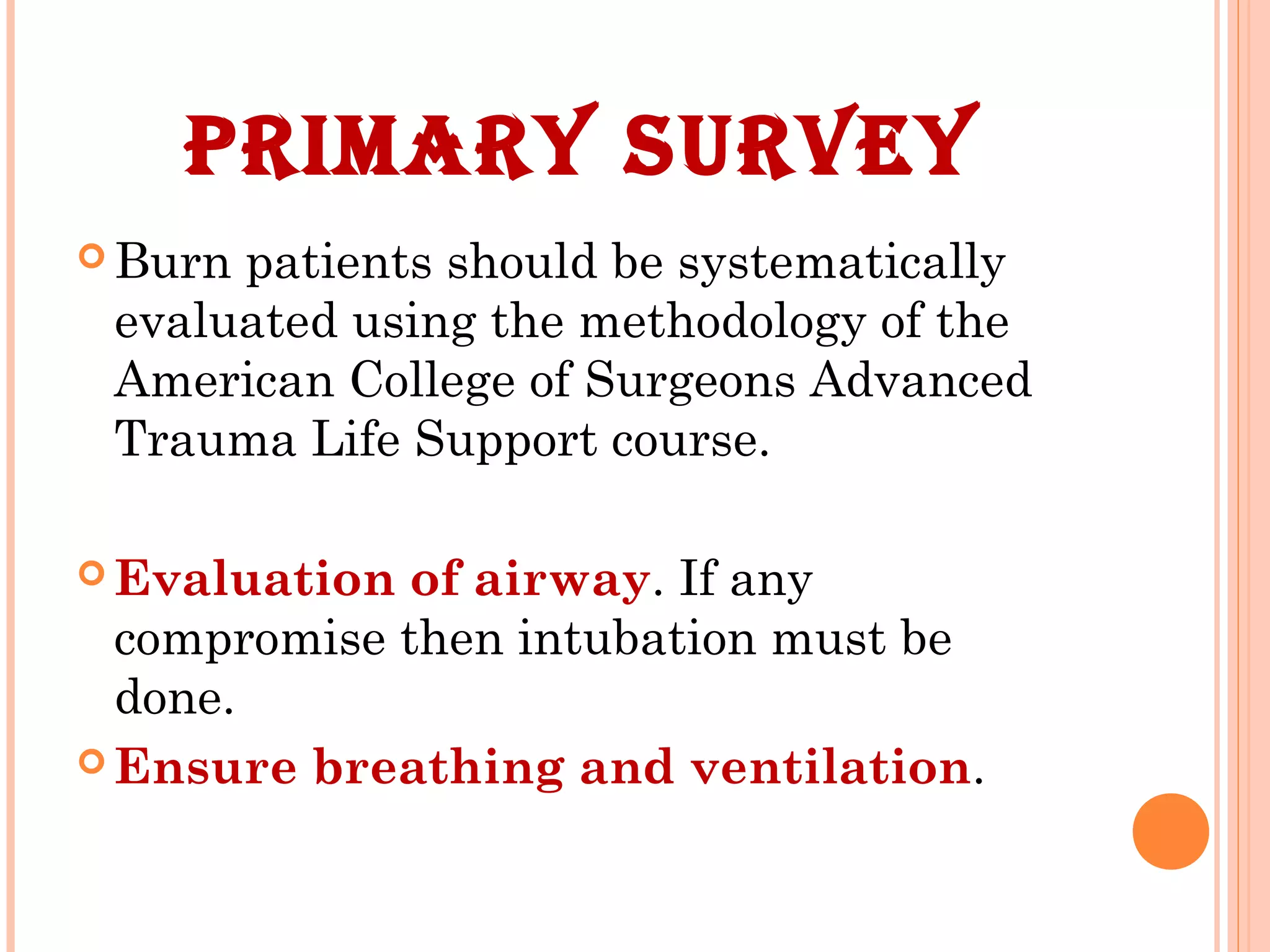 Management of burn in pediatric patients | PPT