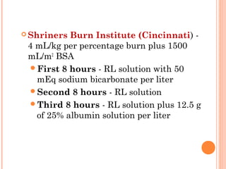 Management of burn in pediatric patients | PPT