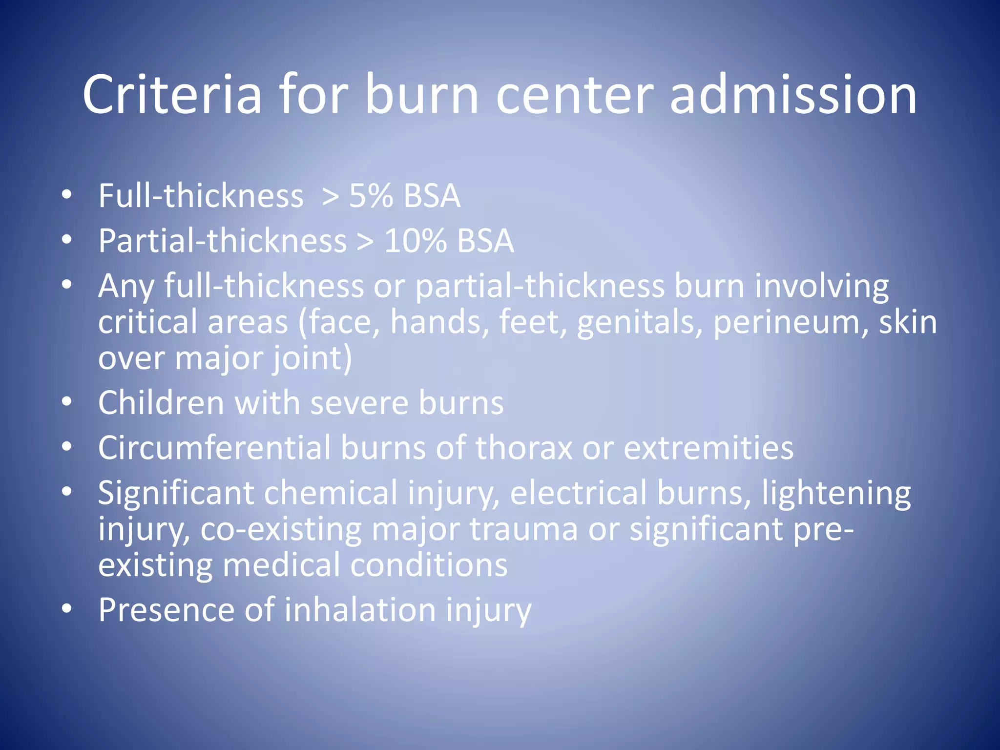 Management of burns | PPTX
