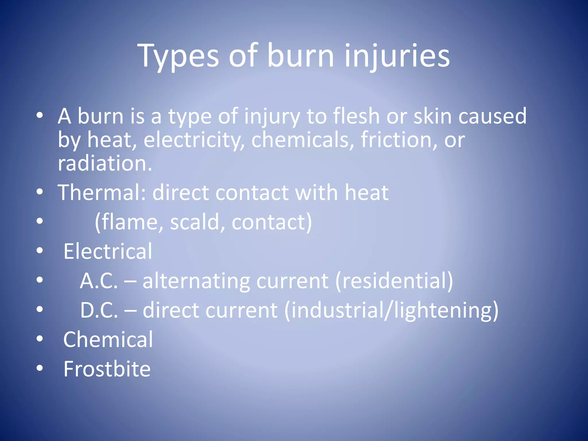 Management of burns | PPTX