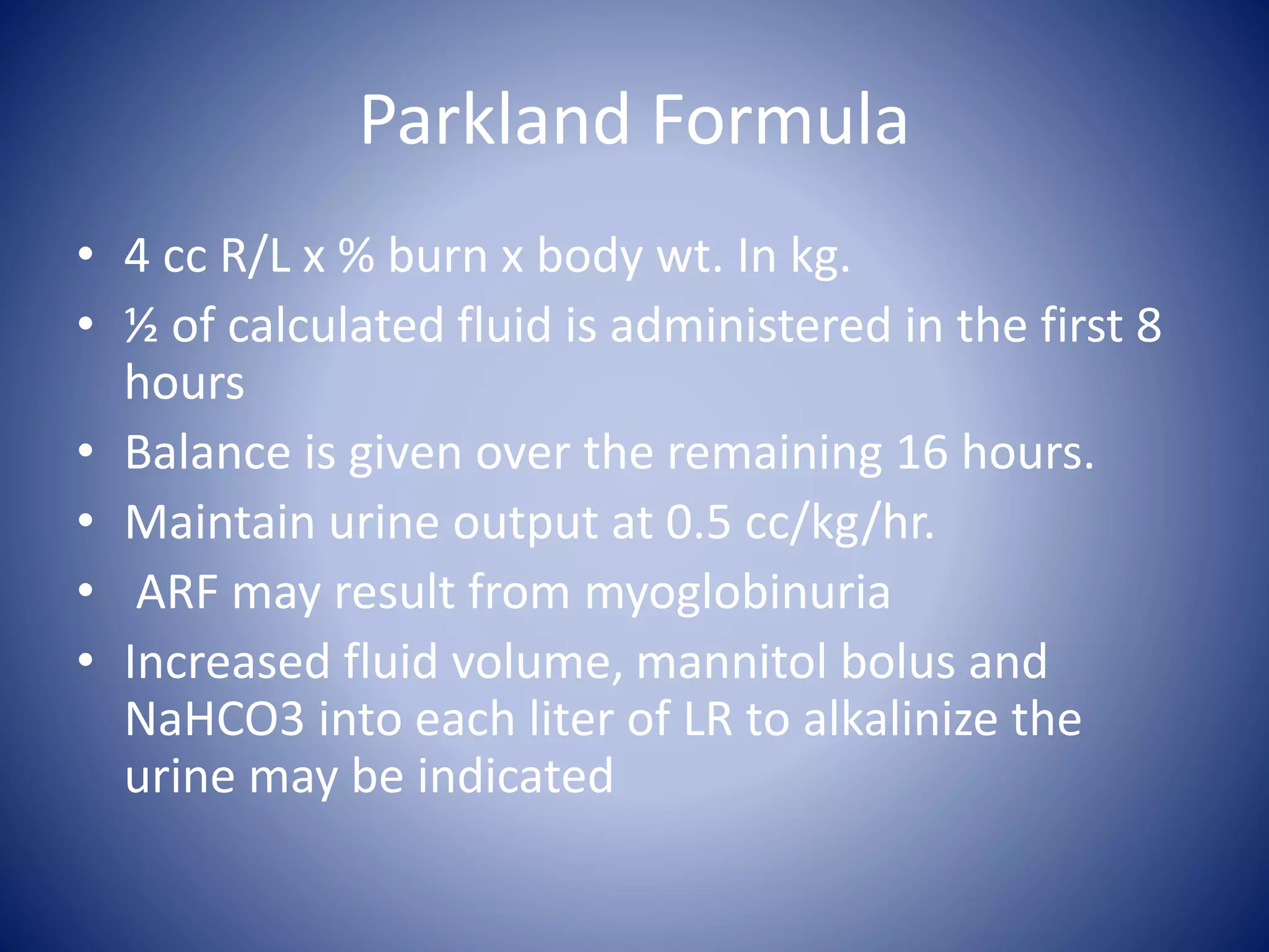 Management of burns | PPTX