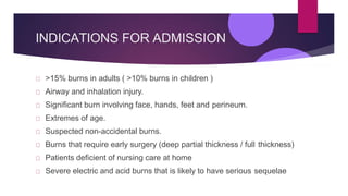 Management of burns | PPTX