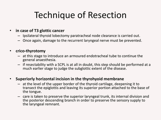 Management of ca. larynx | PPTX