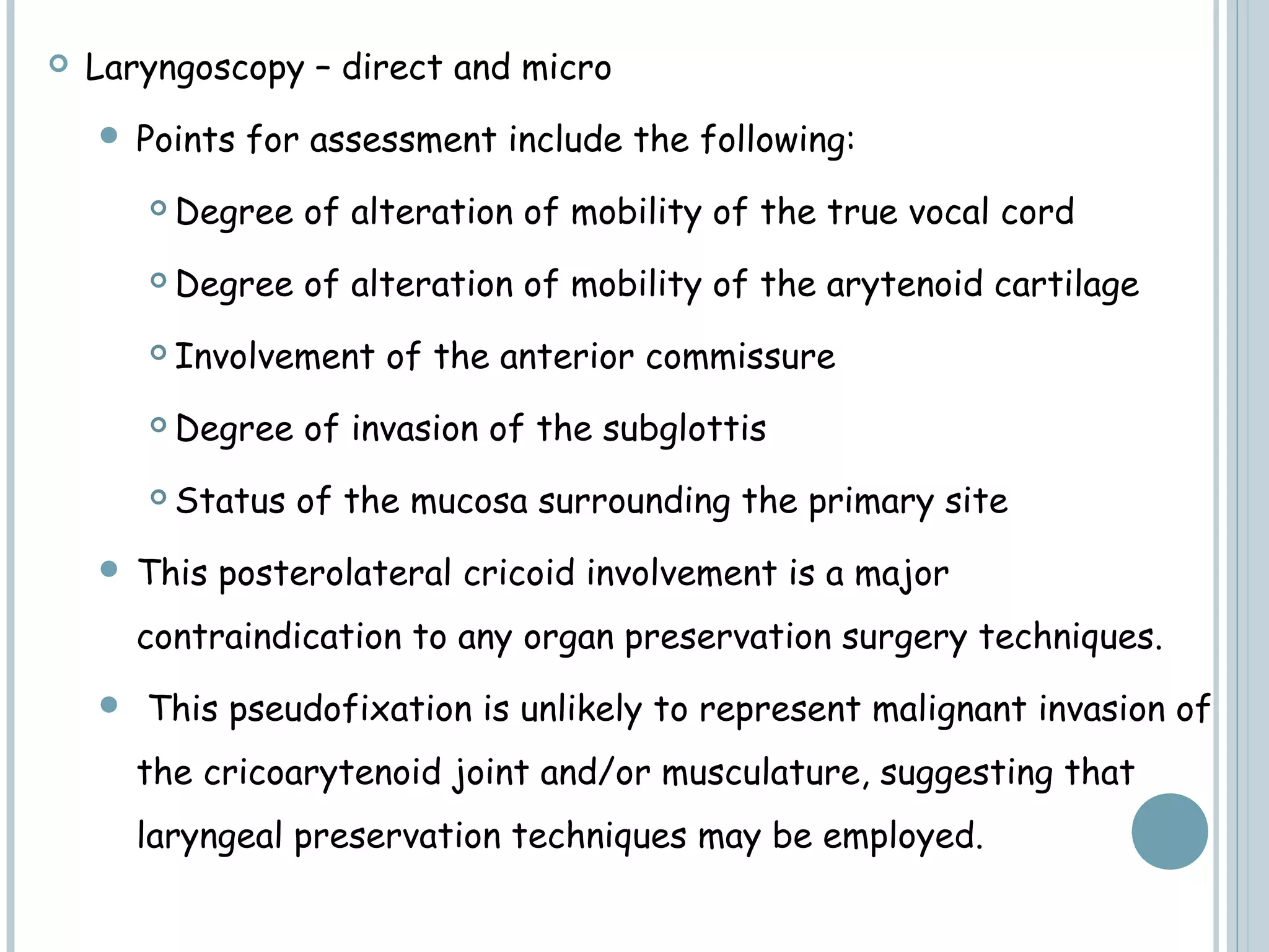 Management of carcinoma larynx | PPT