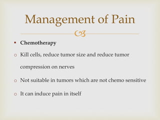 Management of cancer pain | PPTX