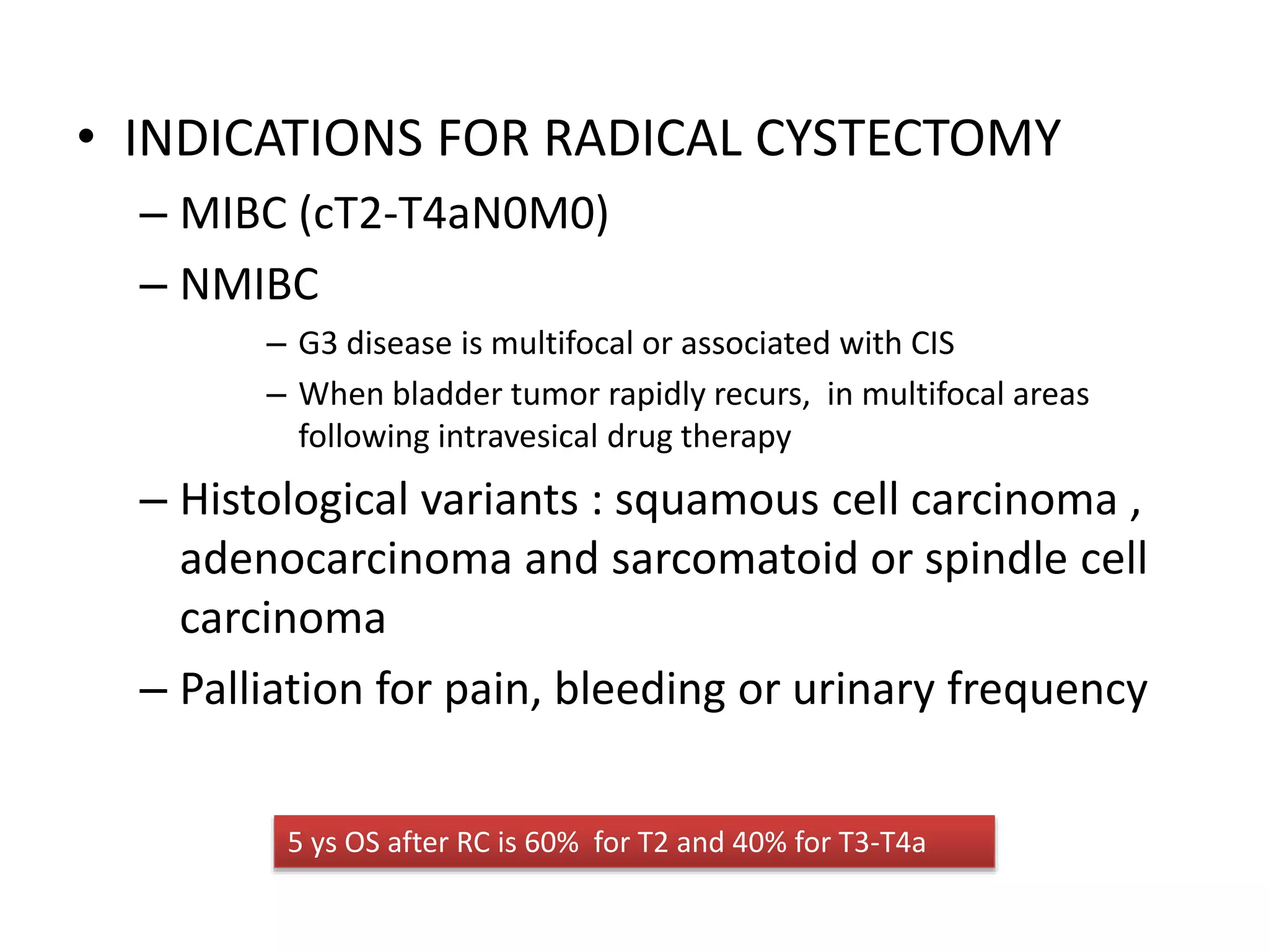 Management of carcinomas of urinary bladder | PPTX