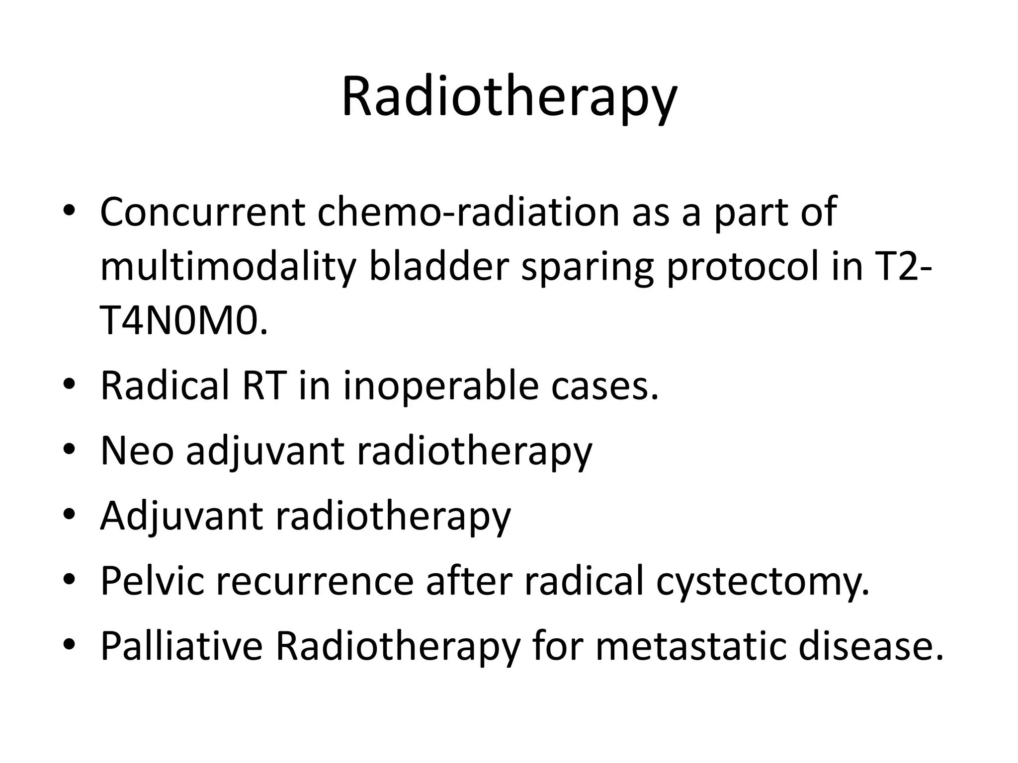 Management of carcinomas of urinary bladder | PPTX