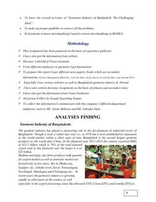 Management of Career in Garment Sectors (Merchandising). HRM | DOCX