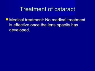 Management of cataract | PPT