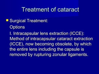Management of cataract | PPT