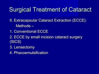 Management of cataract | PPT