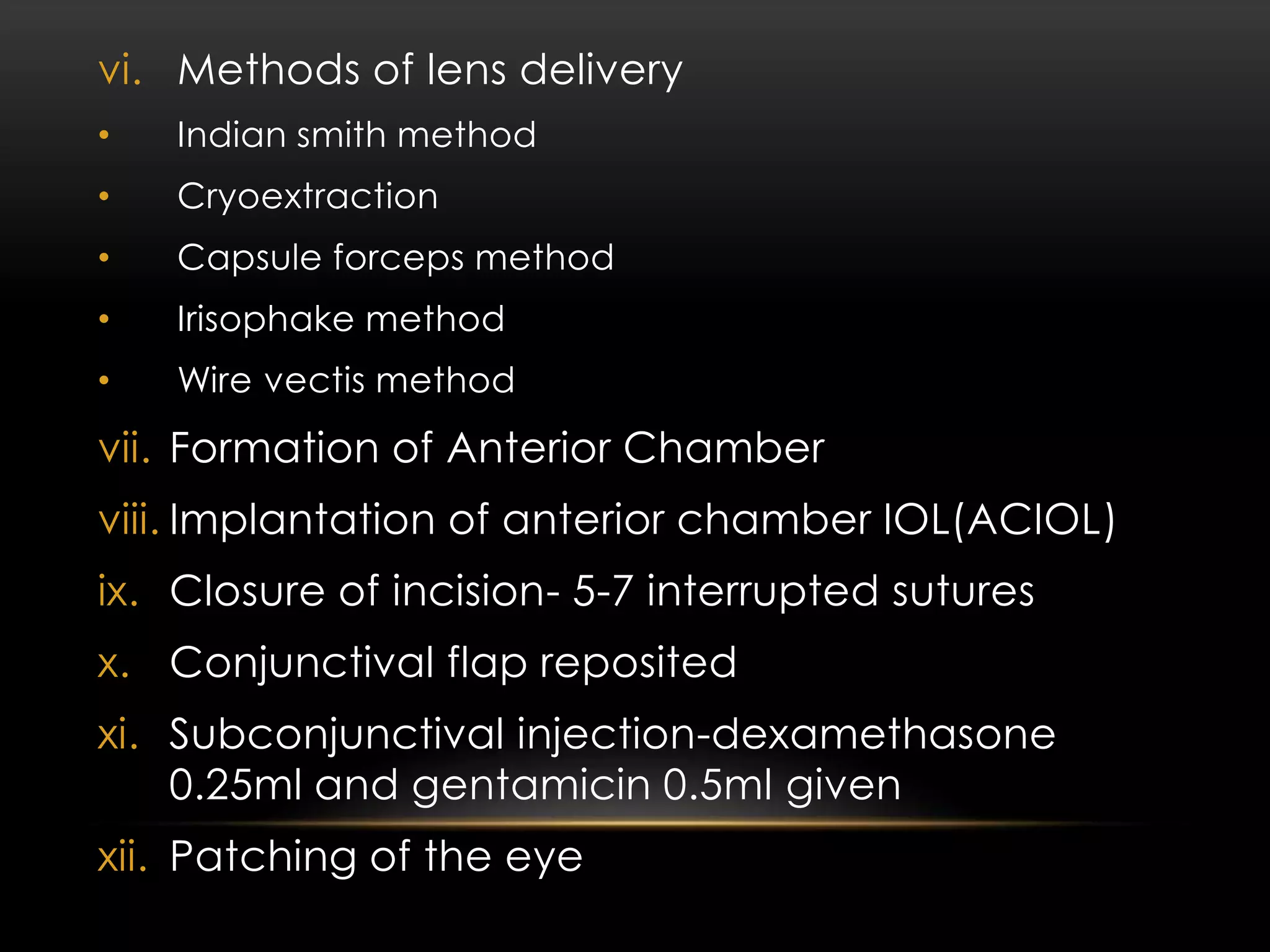 Management of Cataract | PPTX