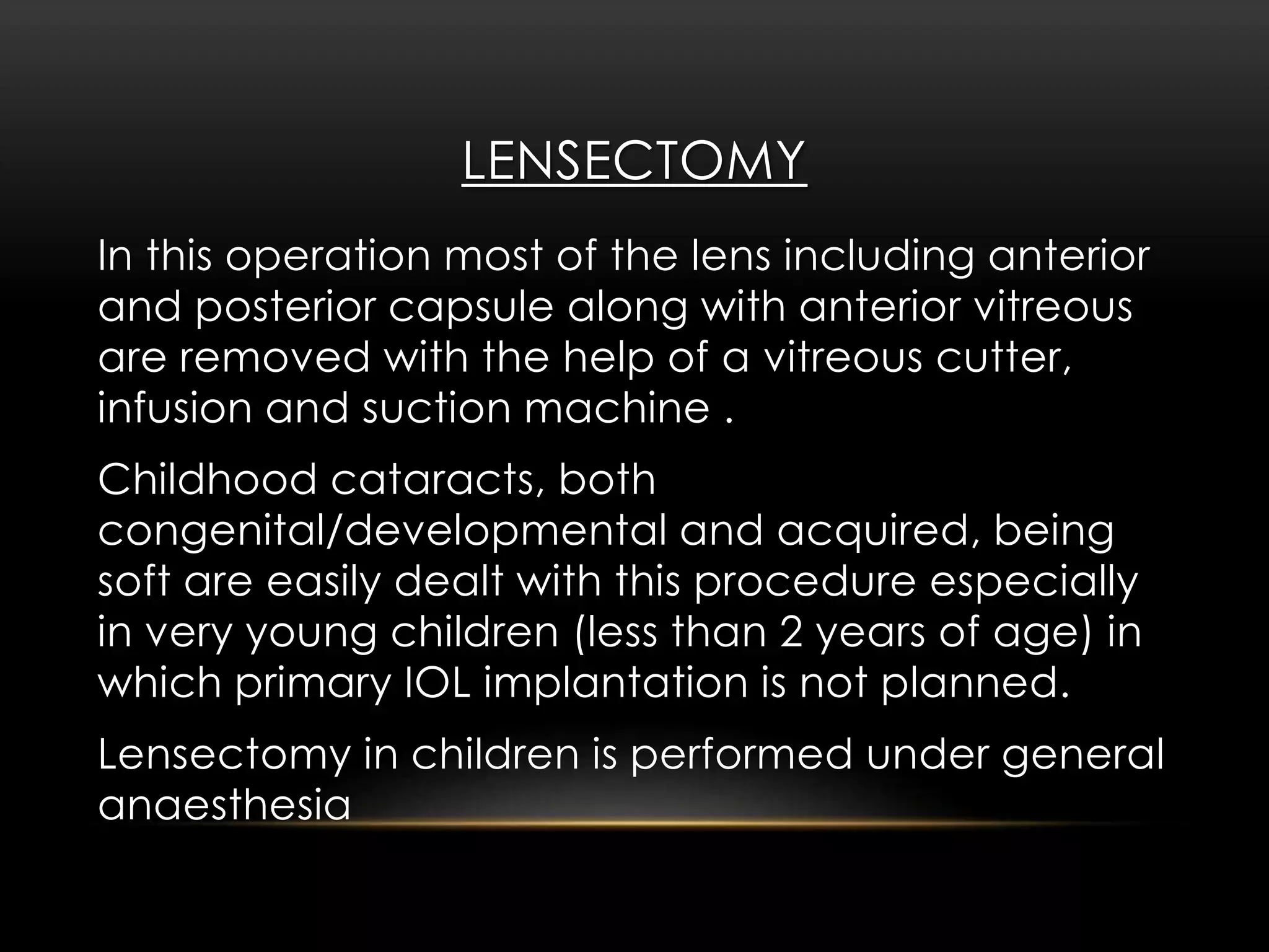 Management of Cataract | PPTX