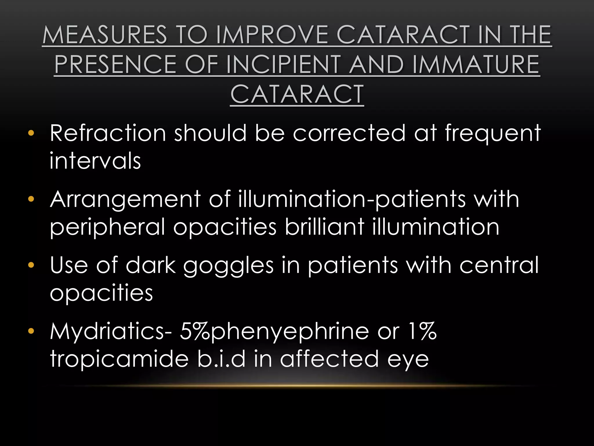 Management of Cataract | PPTX