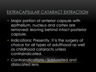 Management of Cataract | PPTX